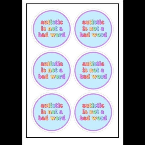 Design | Autism Autistic Laminated Vinyl Stickers 29 | Poshmark